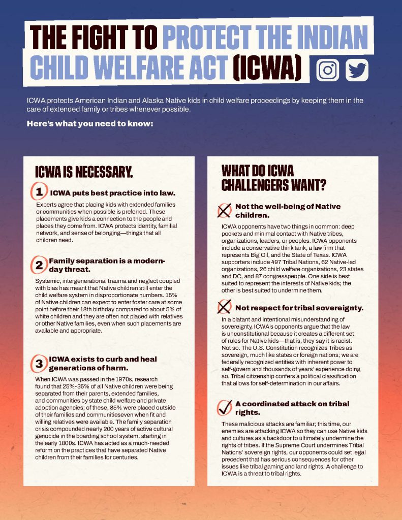 Supporting Native American Children & Families' Rights